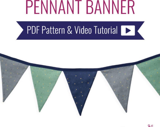 Pennant Banner - Downloadable PDF Pattern & Video Tutorial - Etsy