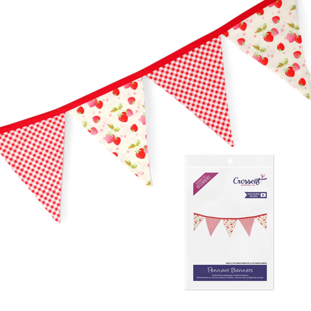 Strawberry Pennant Banner Sewing Kit: Beginner Sewing Project - Etsy