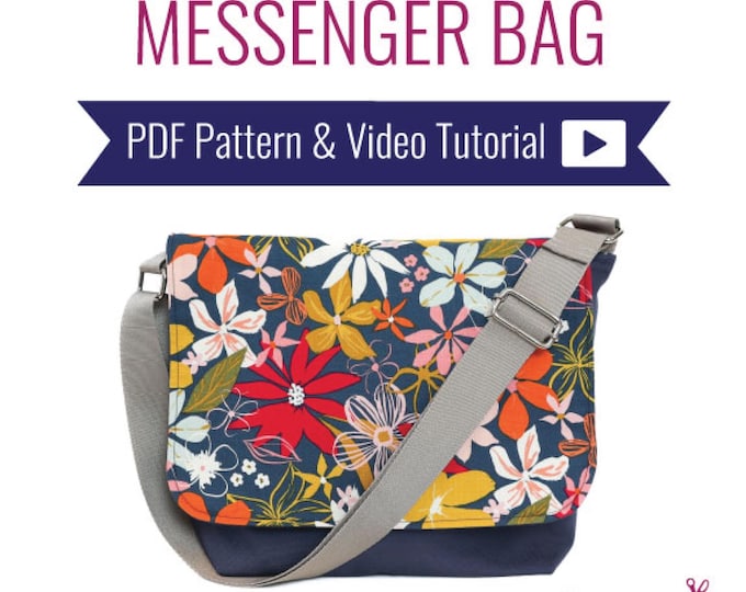 Messenger Bag - Downloadable PDF Pattern & Video Tutorial - Etsy