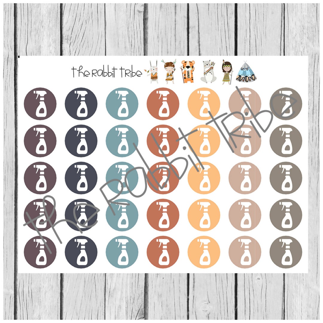 Daily Dots - Cleaning, Chores, Housework Stickers - Planner Stickers - Etsy