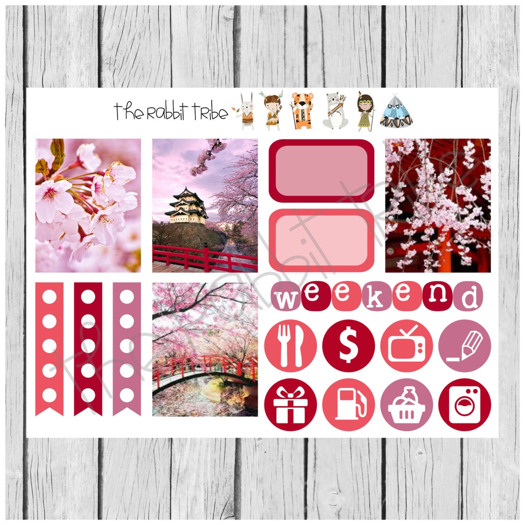 Weekly Sticker Set Japan Planner Stickers - Etsy