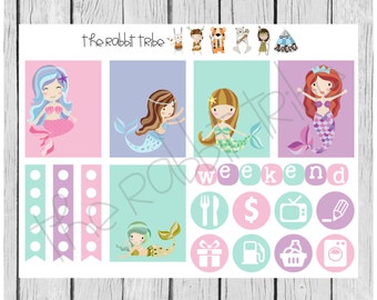 Weekly Sticker Set Watercolor Flowers Planner Stickers | Etsy