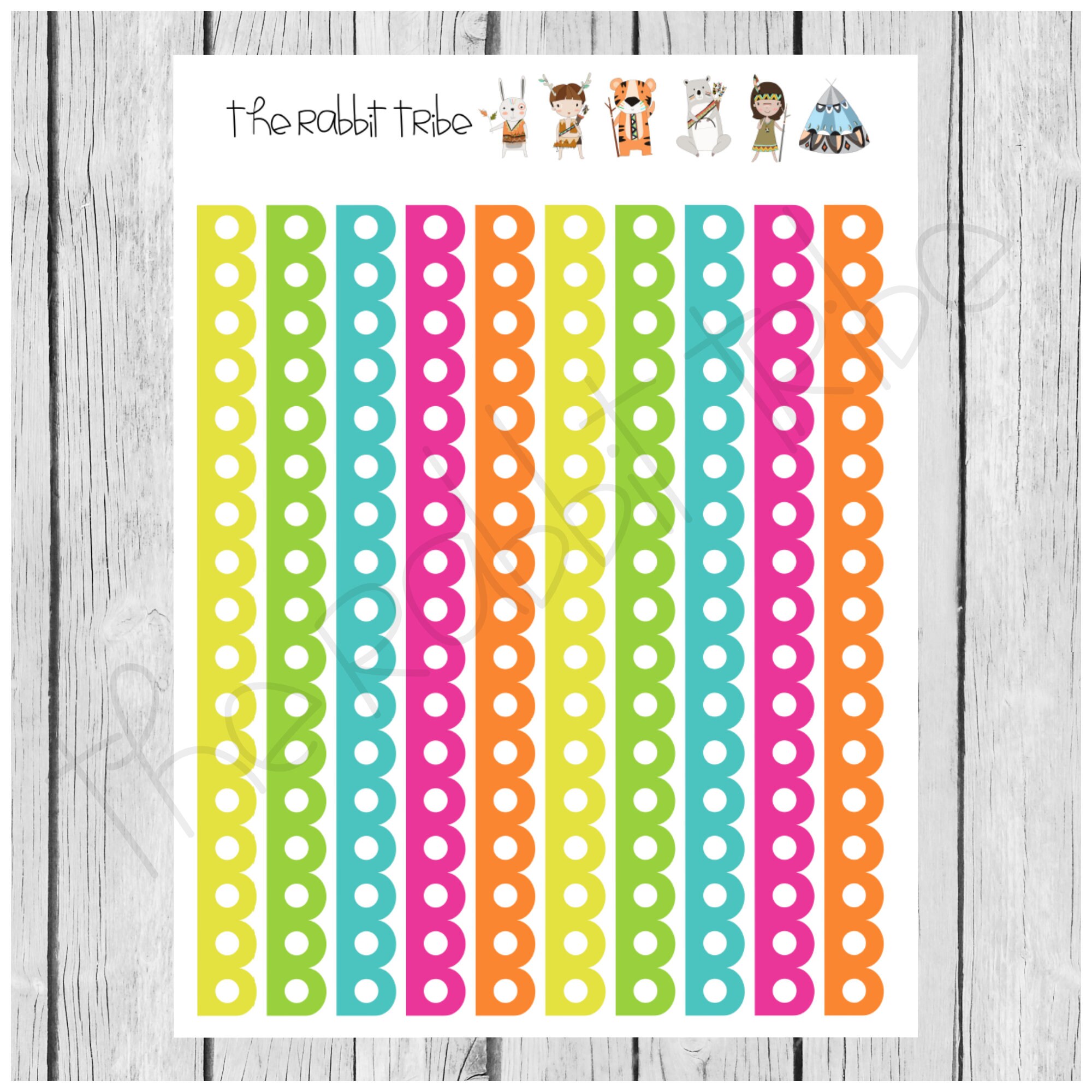 Scalloped Checklist bright rainbow designed for the LBD | Etsy
