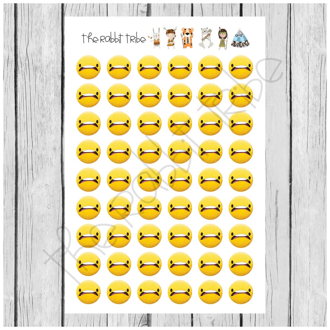 Mini Sticker Sheet - Emojis - Worried - Planner Stickers - Etsy Australia