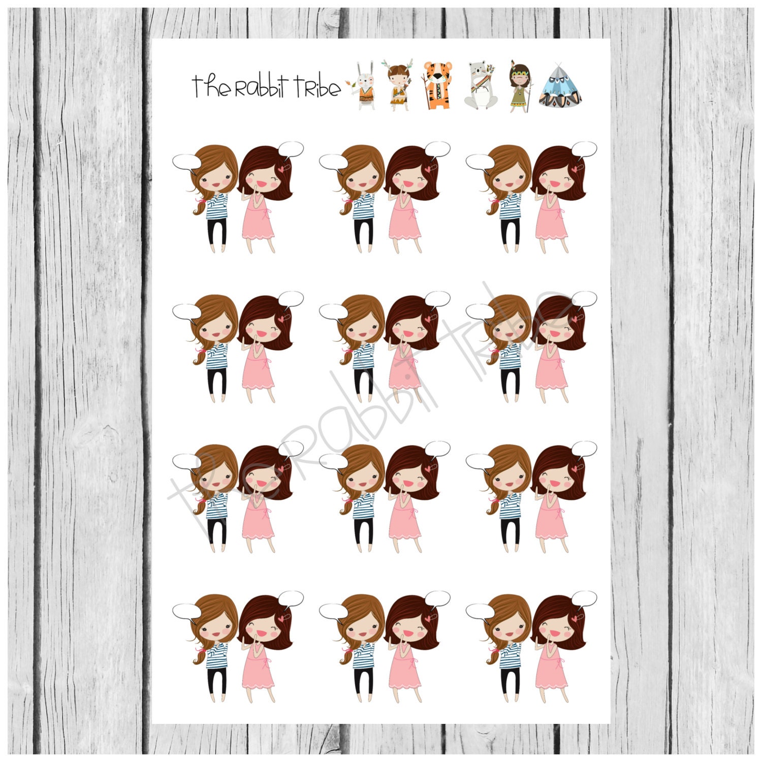 Mini Sticker Sheet Best Friends Planner Stickers - Etsy Australia