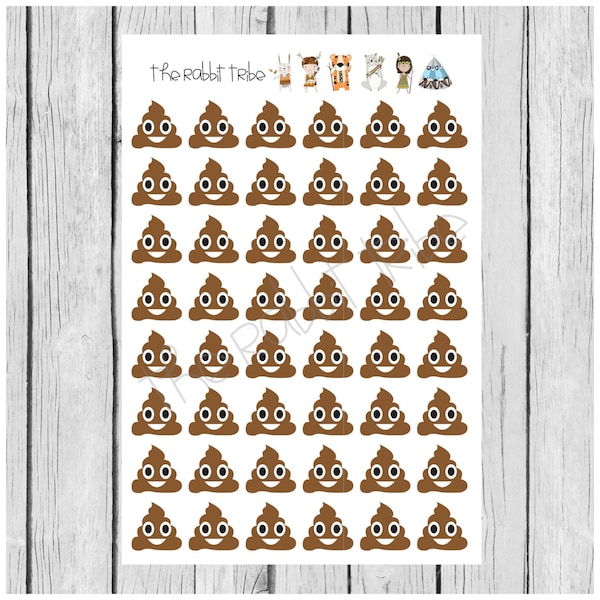 Poop Emoji Stickers - Etsy