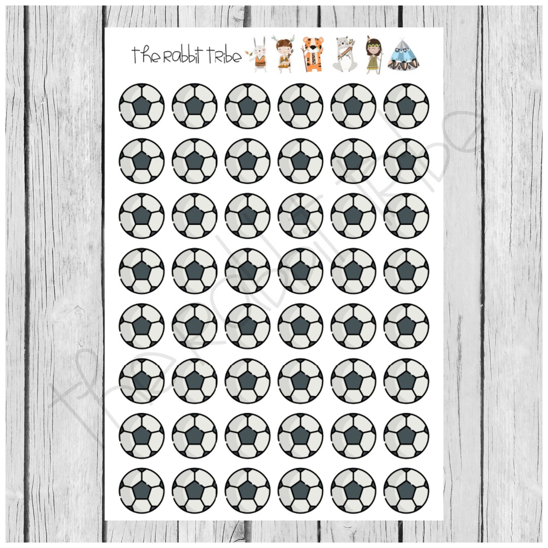 Mini Sticker Sheet - Mini Soccer Ball Icons - Planner Stickers - Etsy