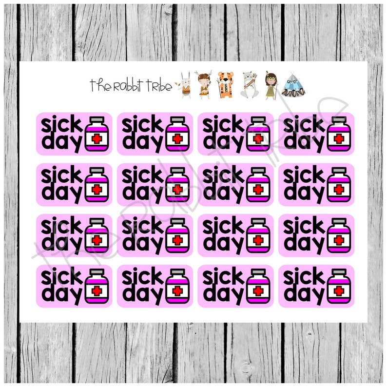 Get Organised Sick Day Planner Stickers - Etsy
