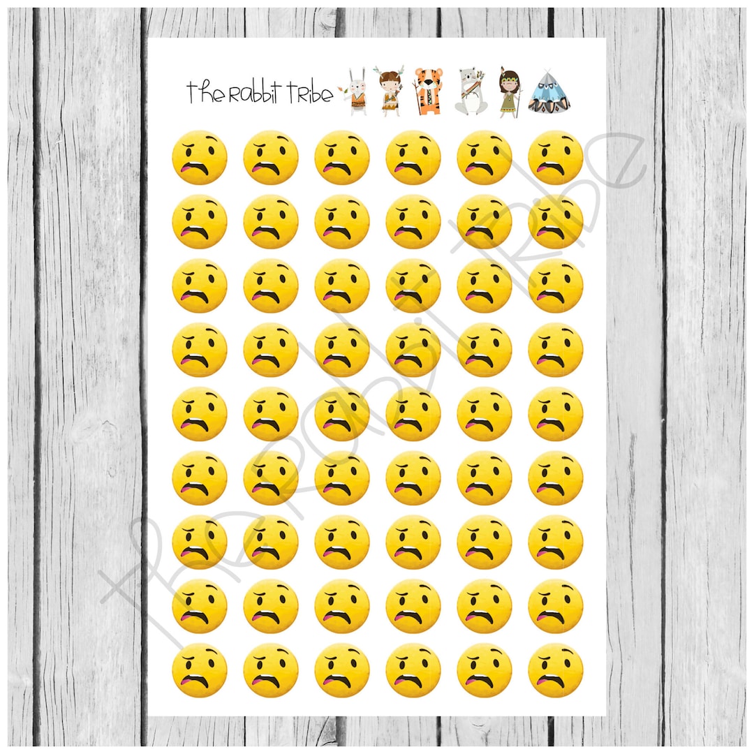 Mini Sticker Sheet - Emojis - What The? - Planner Stickers - Etsy