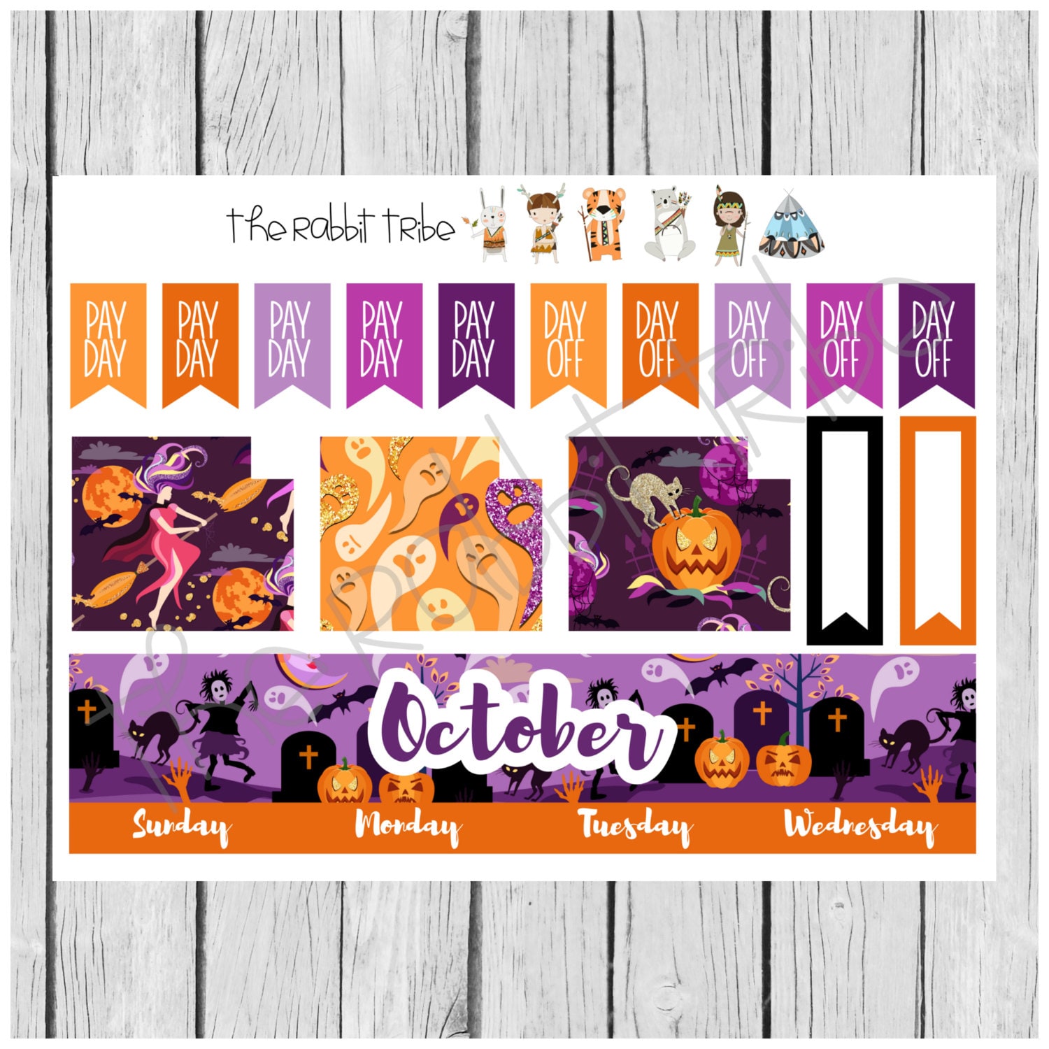 Freestyle Planning October Monthly Kit halloween planner | Etsy