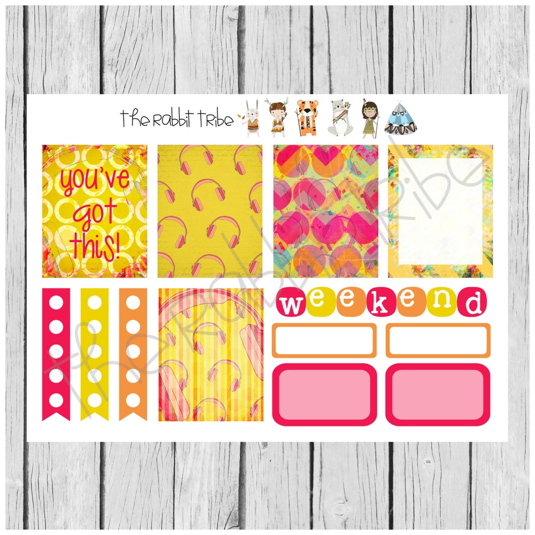 Weekly Sticker Set You've Got This Planner Stickers - Etsy