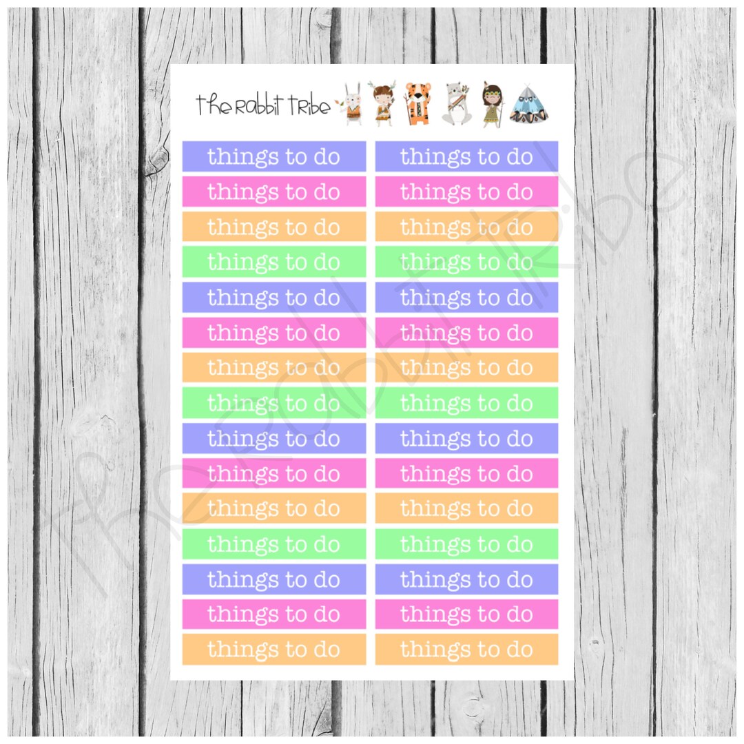 Mini Sticker Sheet - Things to Do Header - Origami Animals Colours ...