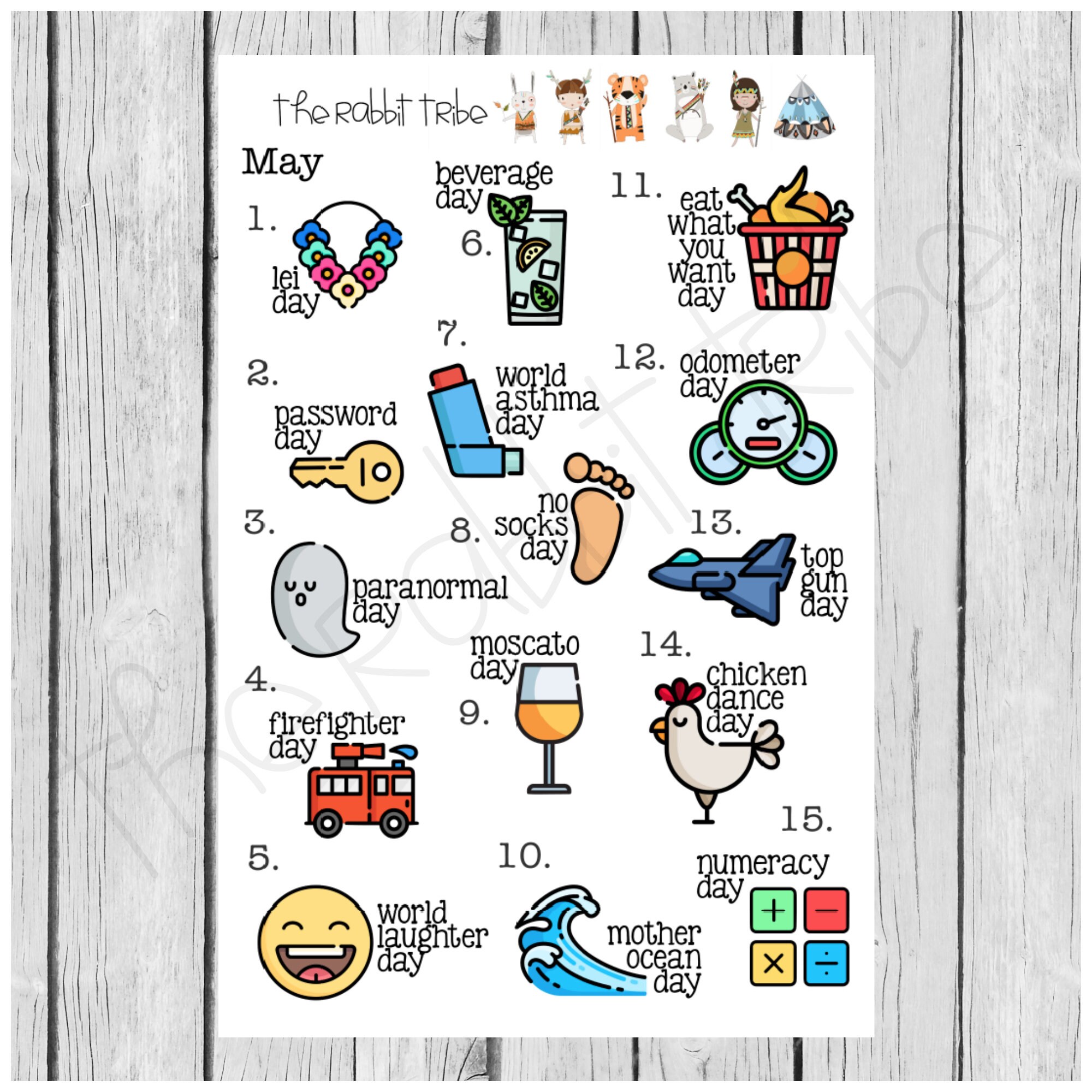 May Wacky Holidays Planner Stickers - Etsy