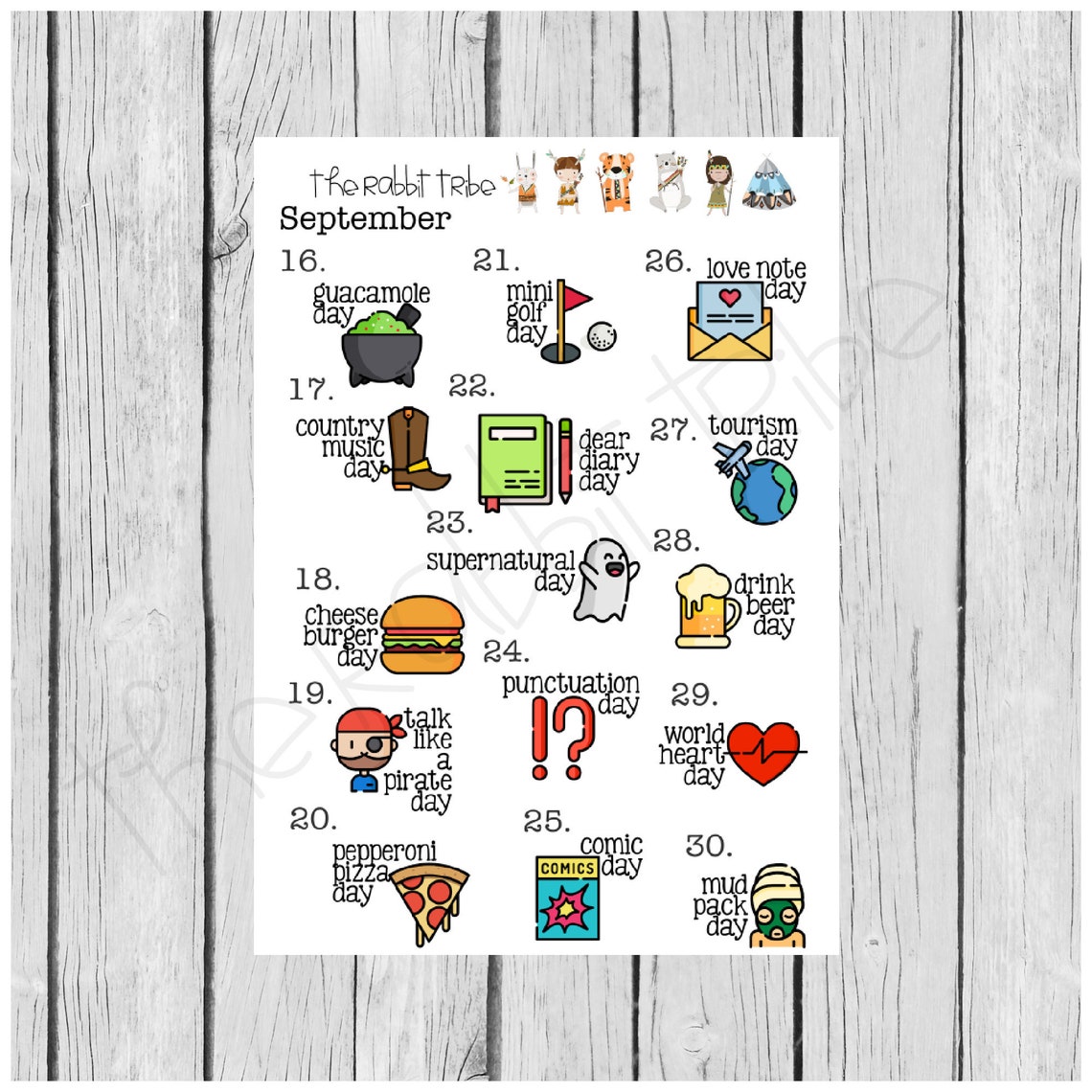 September Wacky Holidays Planner Stickers | Etsy