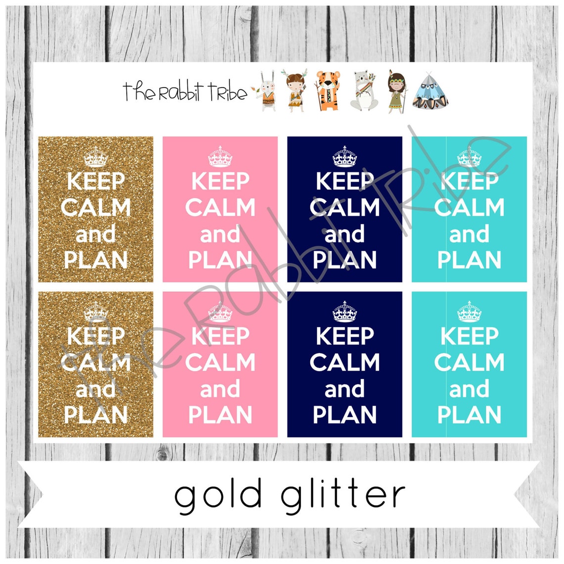 Keep Calm and Plan decorative boxes planner stickers | Etsy