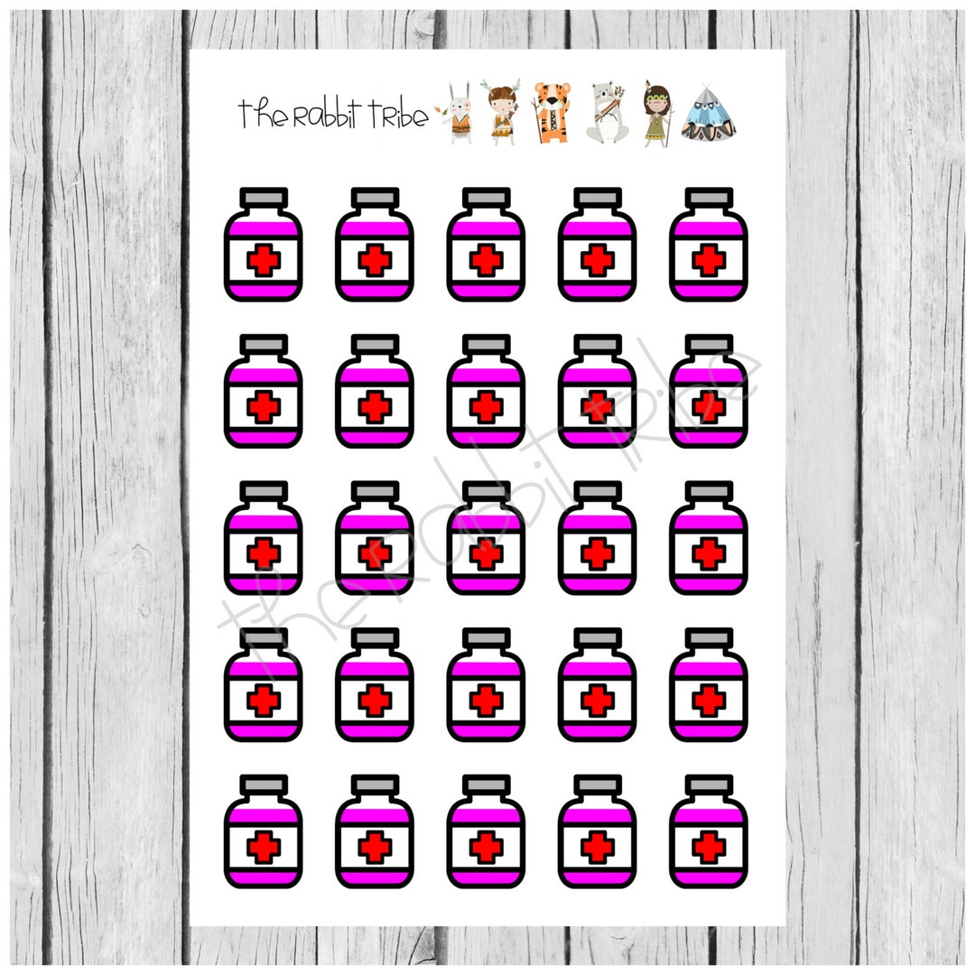 Mini Sticker Sheet Medicine Planner Stickers - Etsy