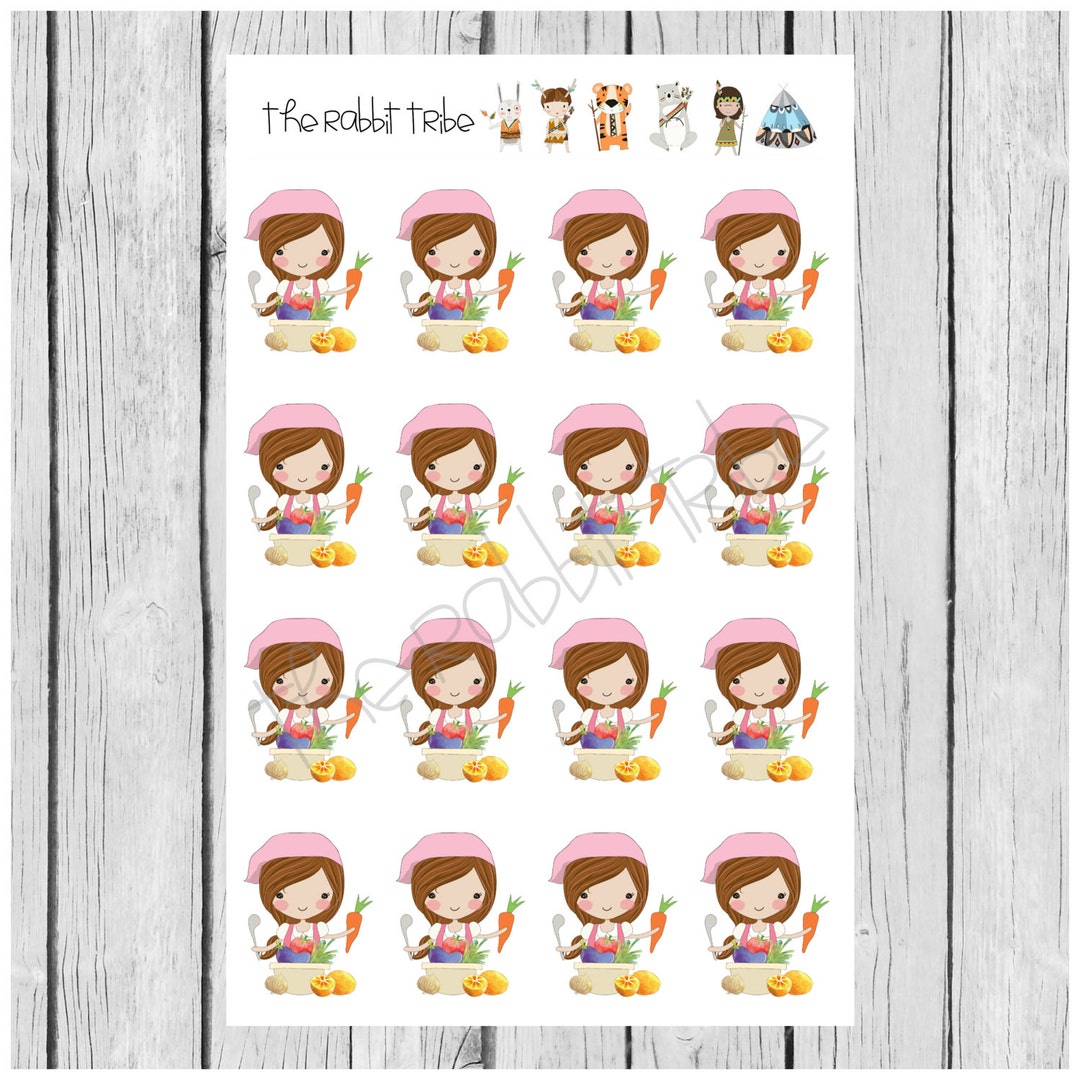 Mini Sticker Sheet - Cooking - Planner Stickers - Etsy