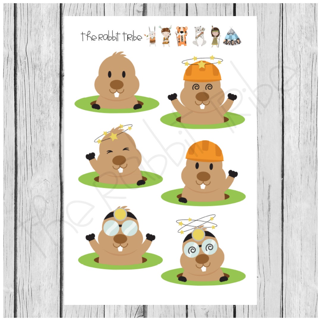 Mini Sticker Sheet - Whack a Mole - Planner Stickers - Etsy