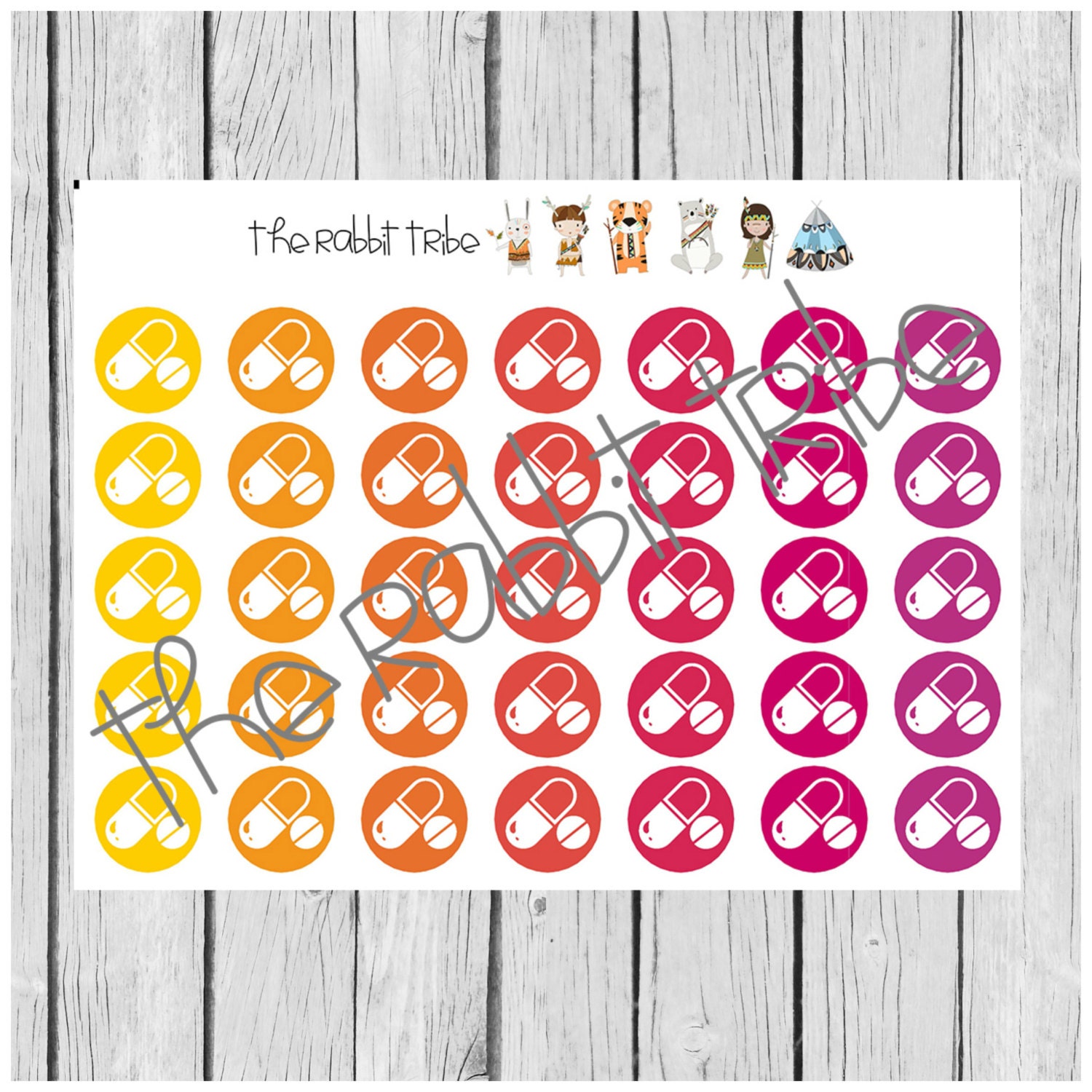 Daily Dots medicine pills medication stickers planner | Etsy