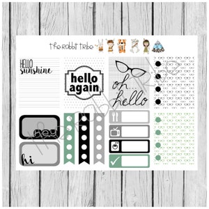 Weekly Sticker Set - HELLO! - Planner Stickers - Etsy