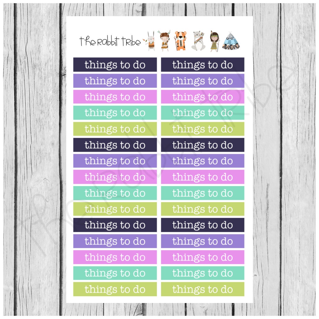 Mini Sticker Sheet Things to Do Racoon Colours Planner Stickers - Etsy