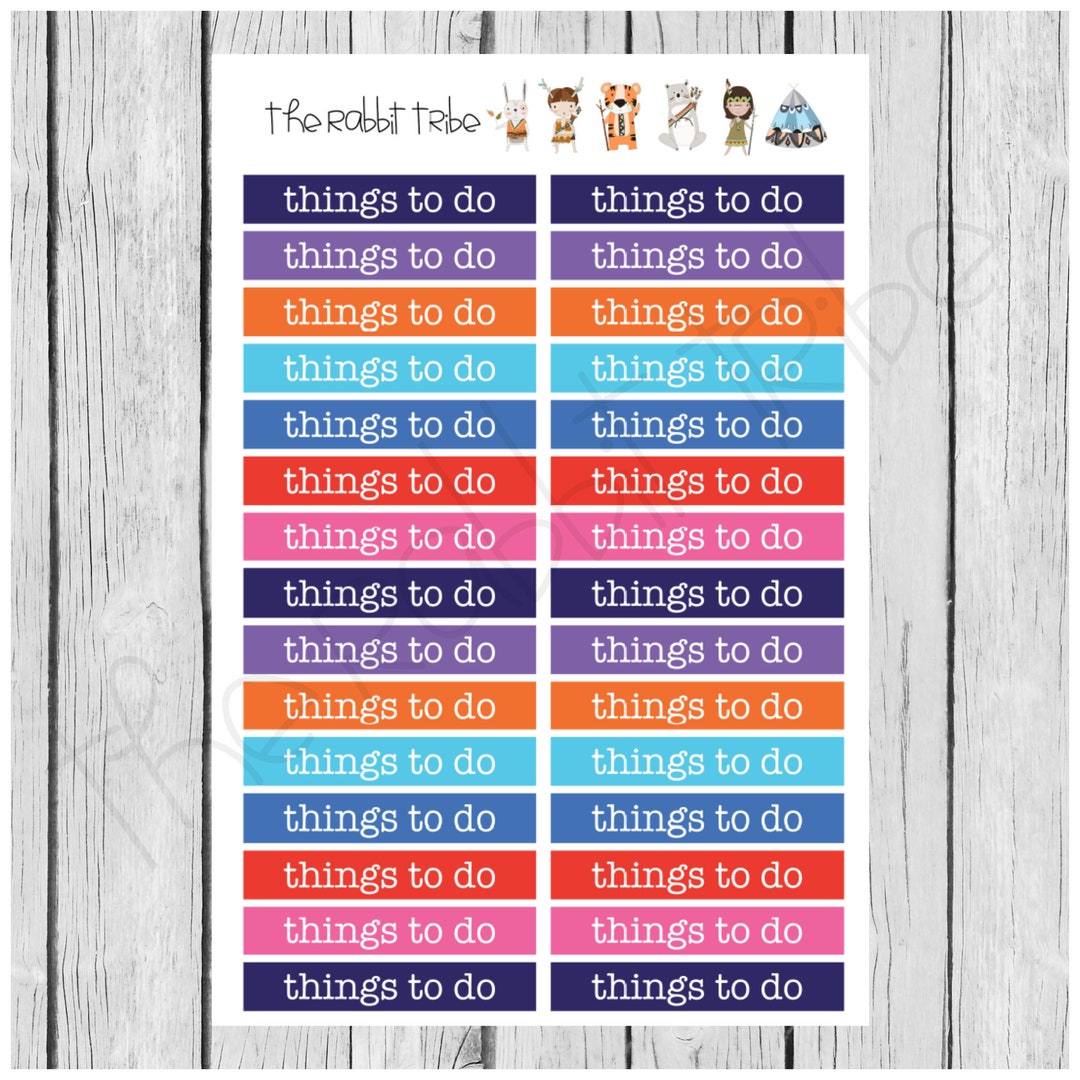 Mini Sticker Sheet - Things to Do Headers - Alice in Wonderland Colours ...