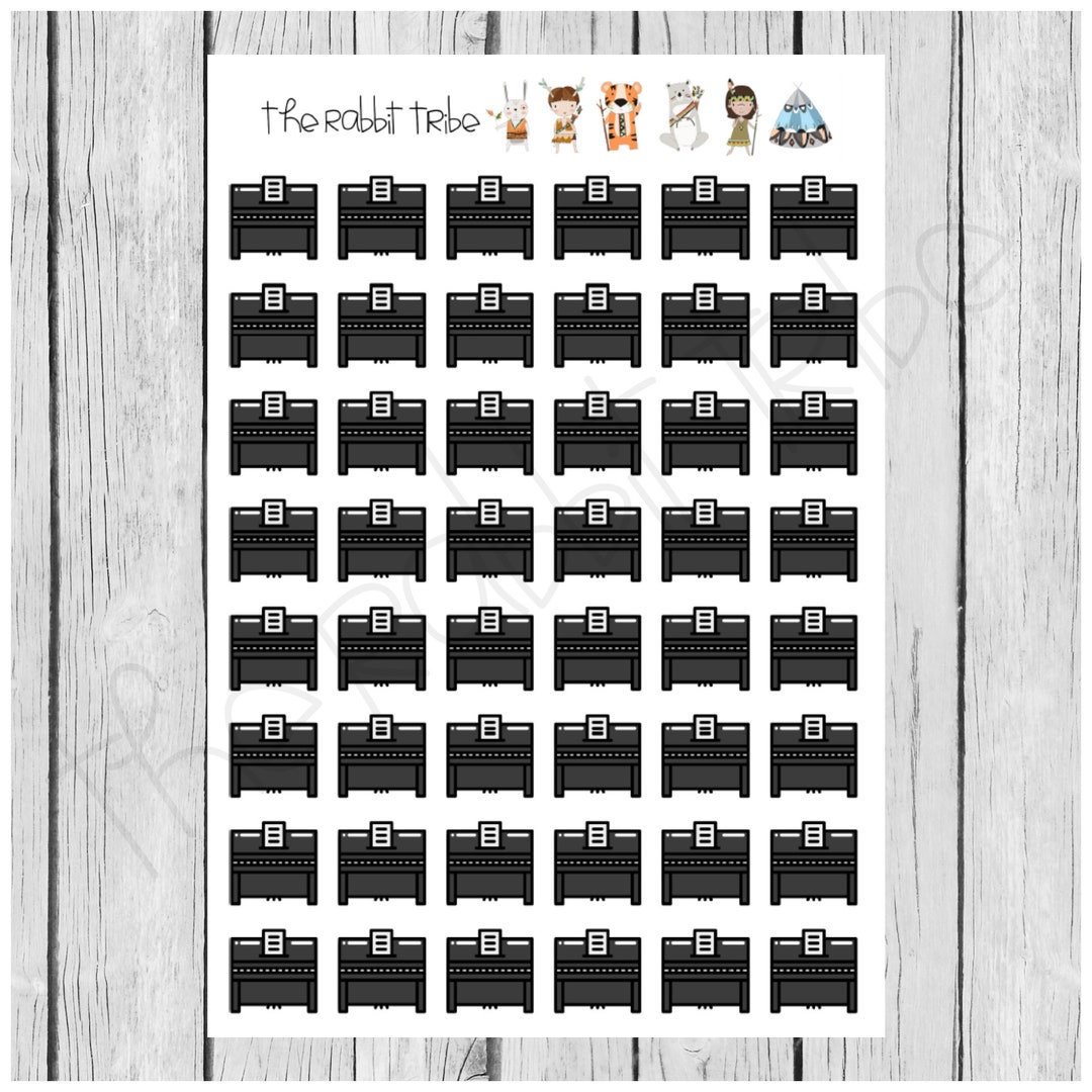 Mini Sticker Sheet - Piano, Music Icon - Planner Stickers - Etsy