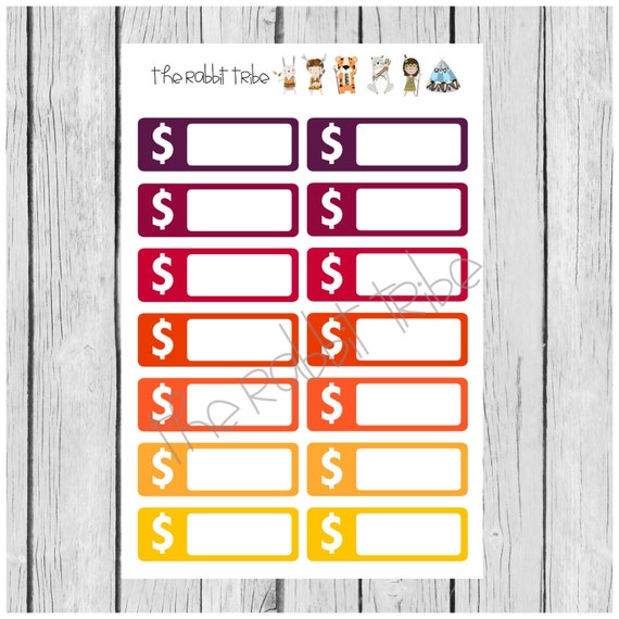 Mini Sticker Sheet Money Expenses Stickers Planner - Etsy Australia