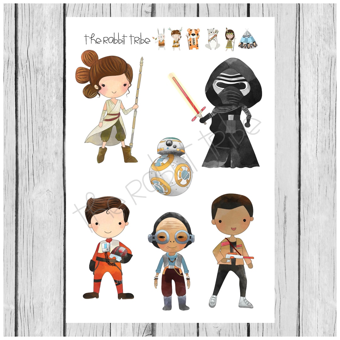 Mini Sticker Sheets New Star Wars Planner Stickers - Etsy