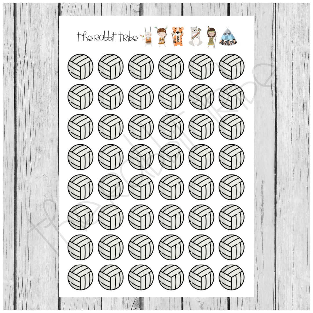 Mini Sticker Sheet - Netball, Volleyball Icons - Planner Stickers - Etsy
