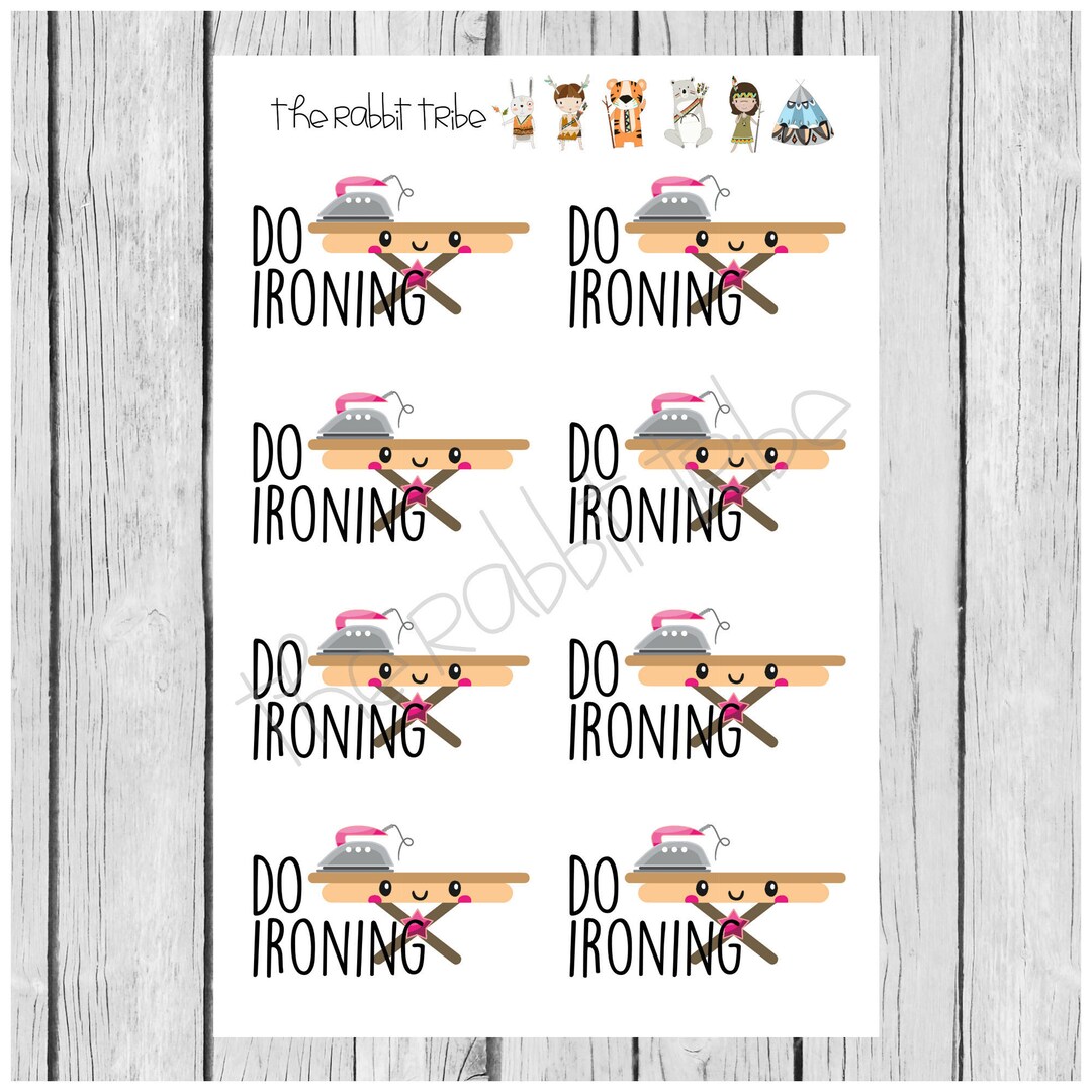 Mini Sticker Sheet Do Ironing Planner Stickers - Etsy