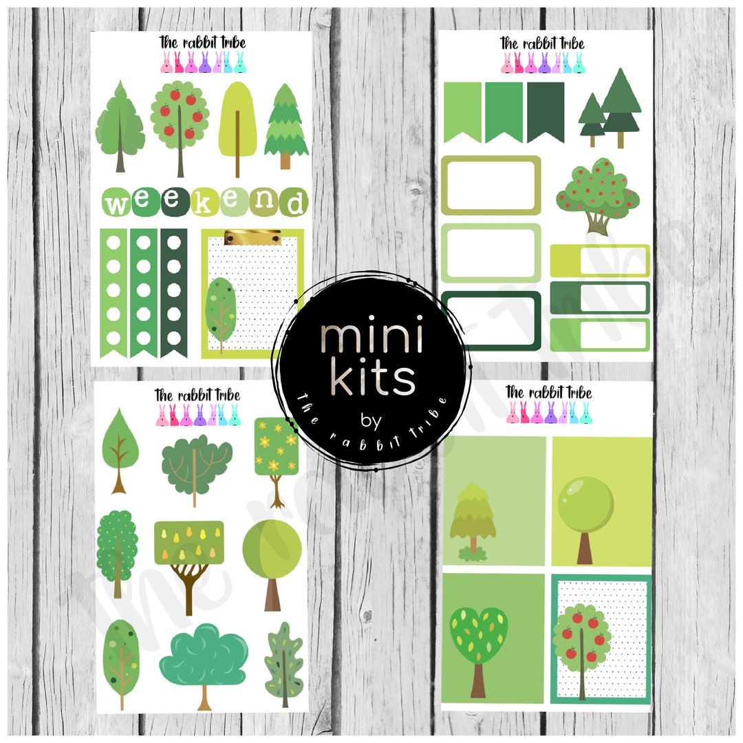 Mini Kits - Trees - Planner Stickers - Etsy Australia
