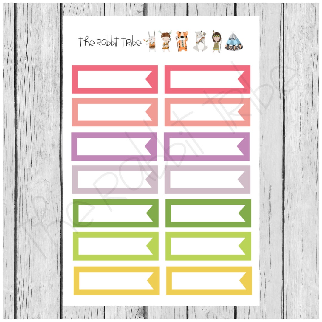 Mini Sticker Sheet Page Flags Sweet Colours Planner Stickers - Etsy