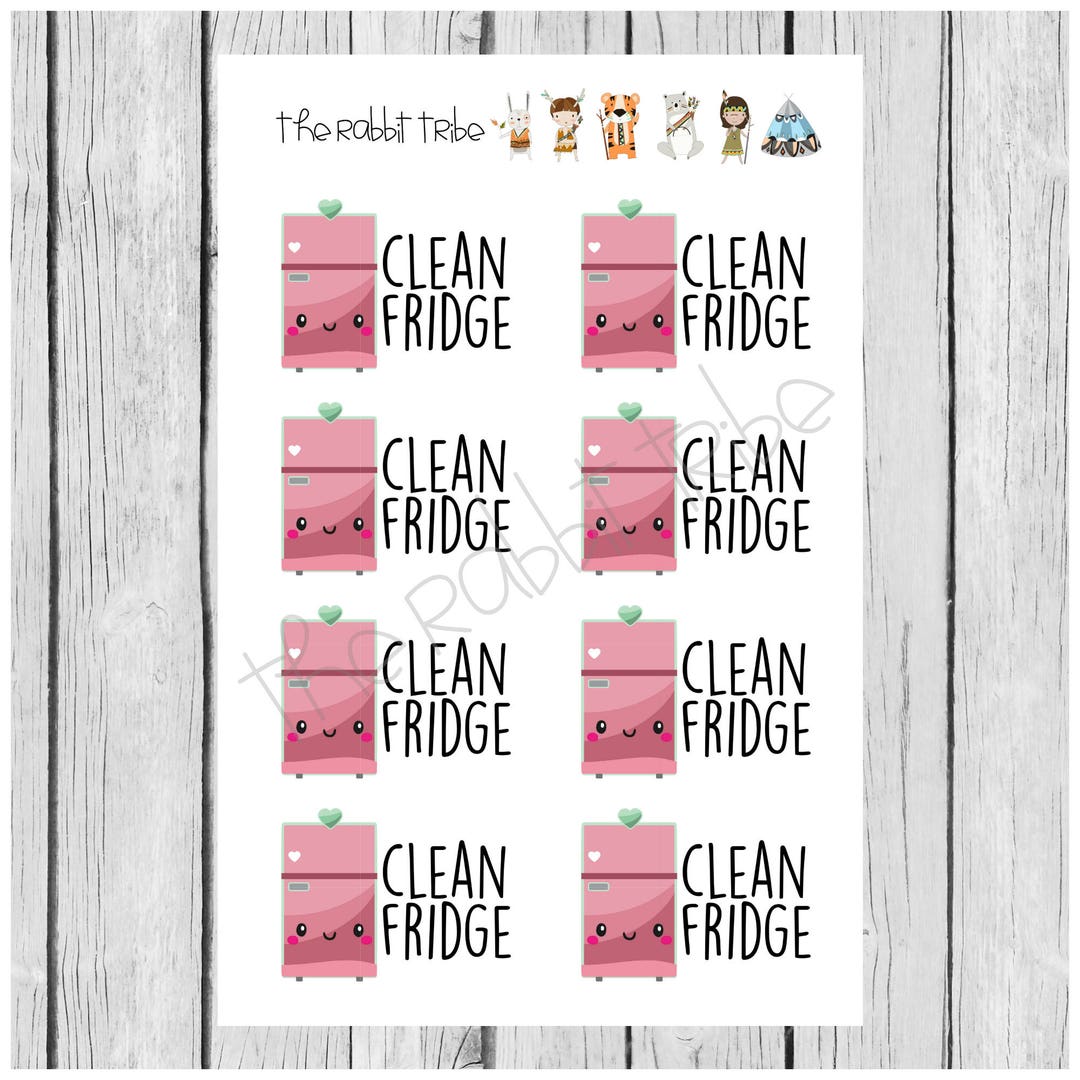 Mini Sticker Sheet - Clean Fridge - Planner Stickers - Etsy