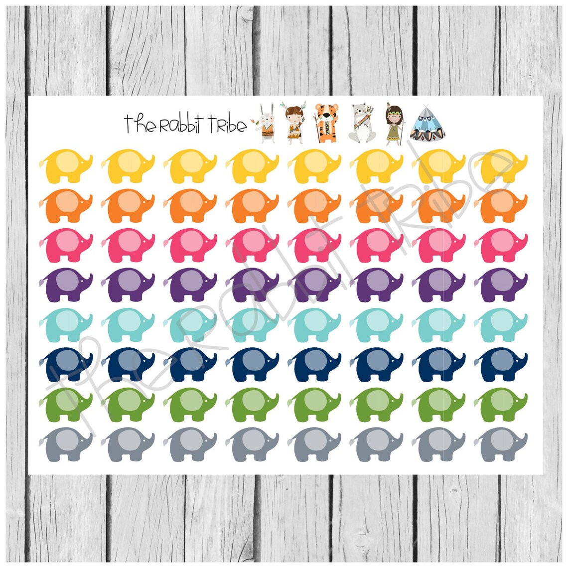 Mini Icons Elephants Remember Planner Stickers - Etsy