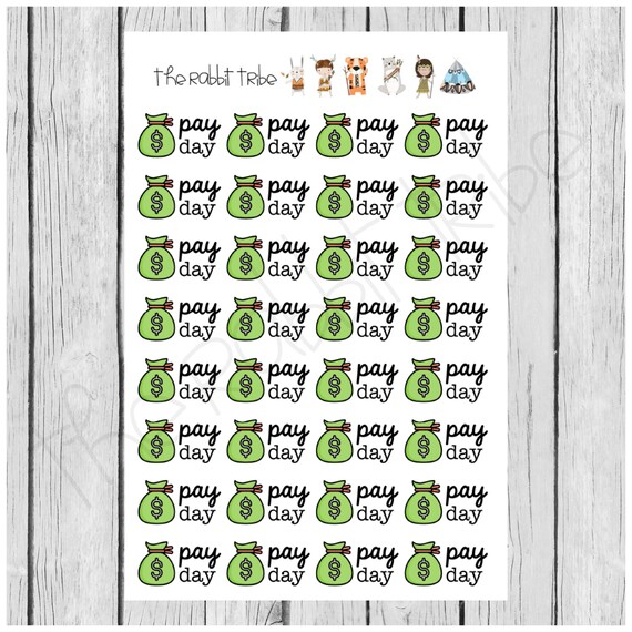 Paper Icon Planner Stickers Journal Stickers Payday Icon Stickers ...