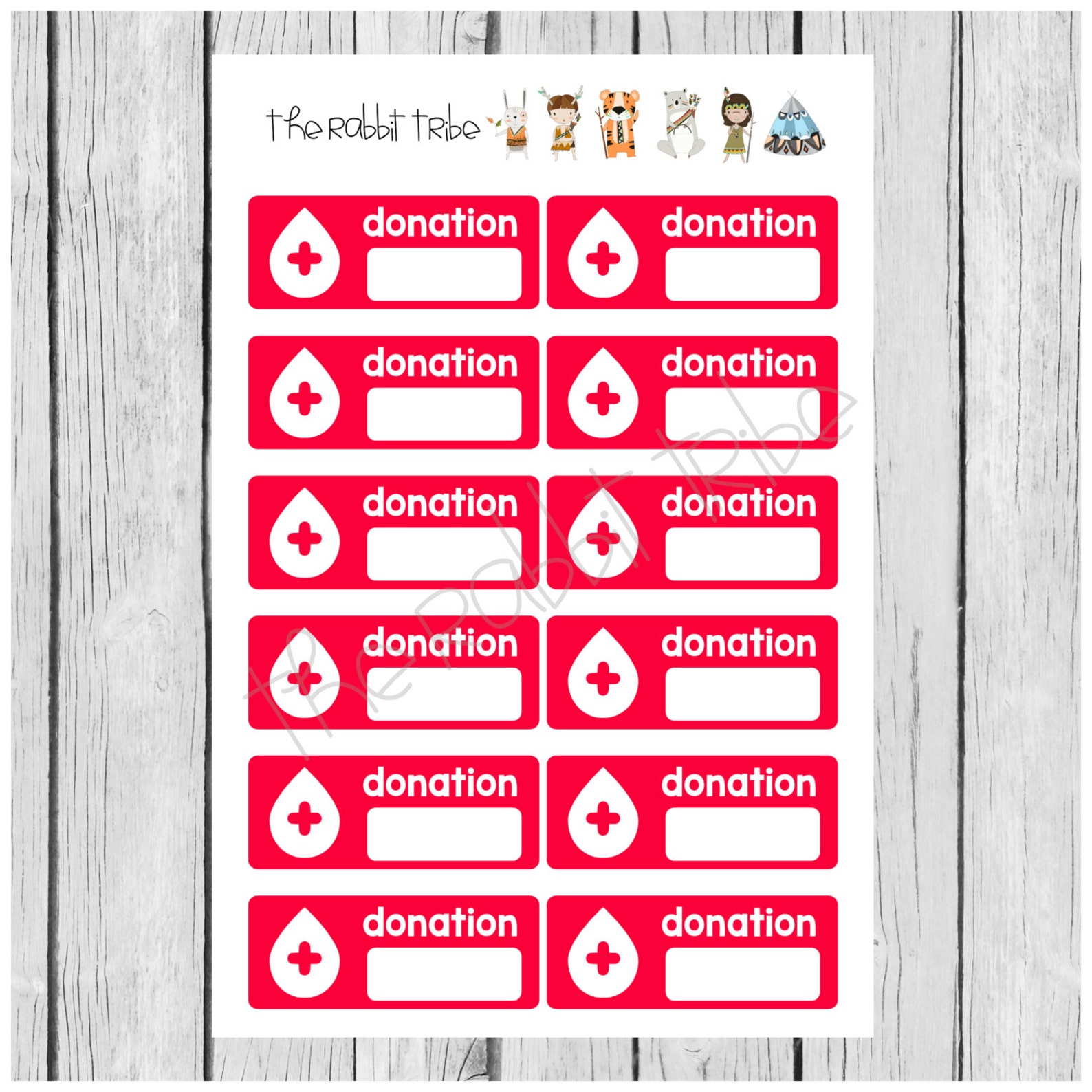Mini Sticker Sheet Blood Plasma Donation Planner Stickers | Etsy