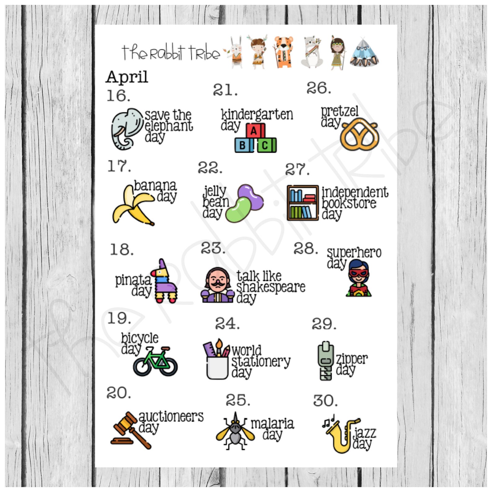 April Wacky Holidays Planner Stickers | Etsy