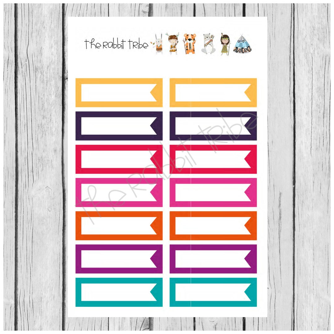 Mini Sticker Sheet Page Flags Solid Planner Stickers - Etsy