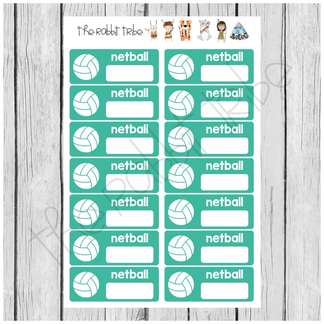 Mini Sticker Sheet - Netball, Sport, Self Care - Planner Stickers - Etsy