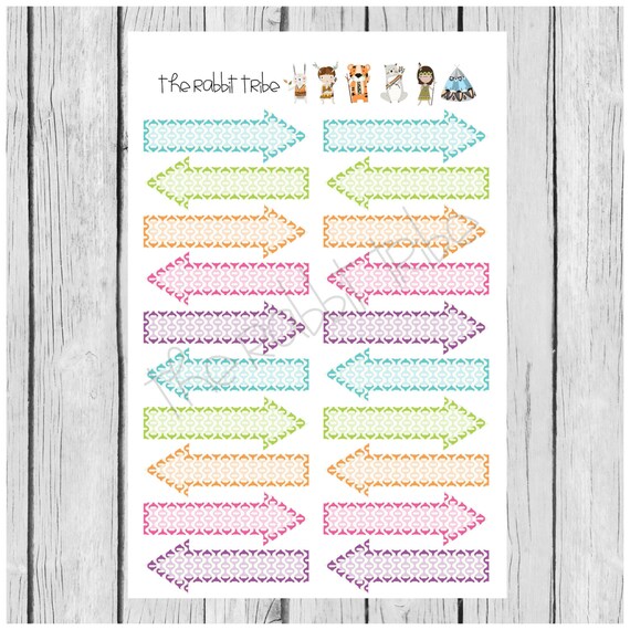 Mini Sticker Sheets Arrow Planner Stickers | Etsy