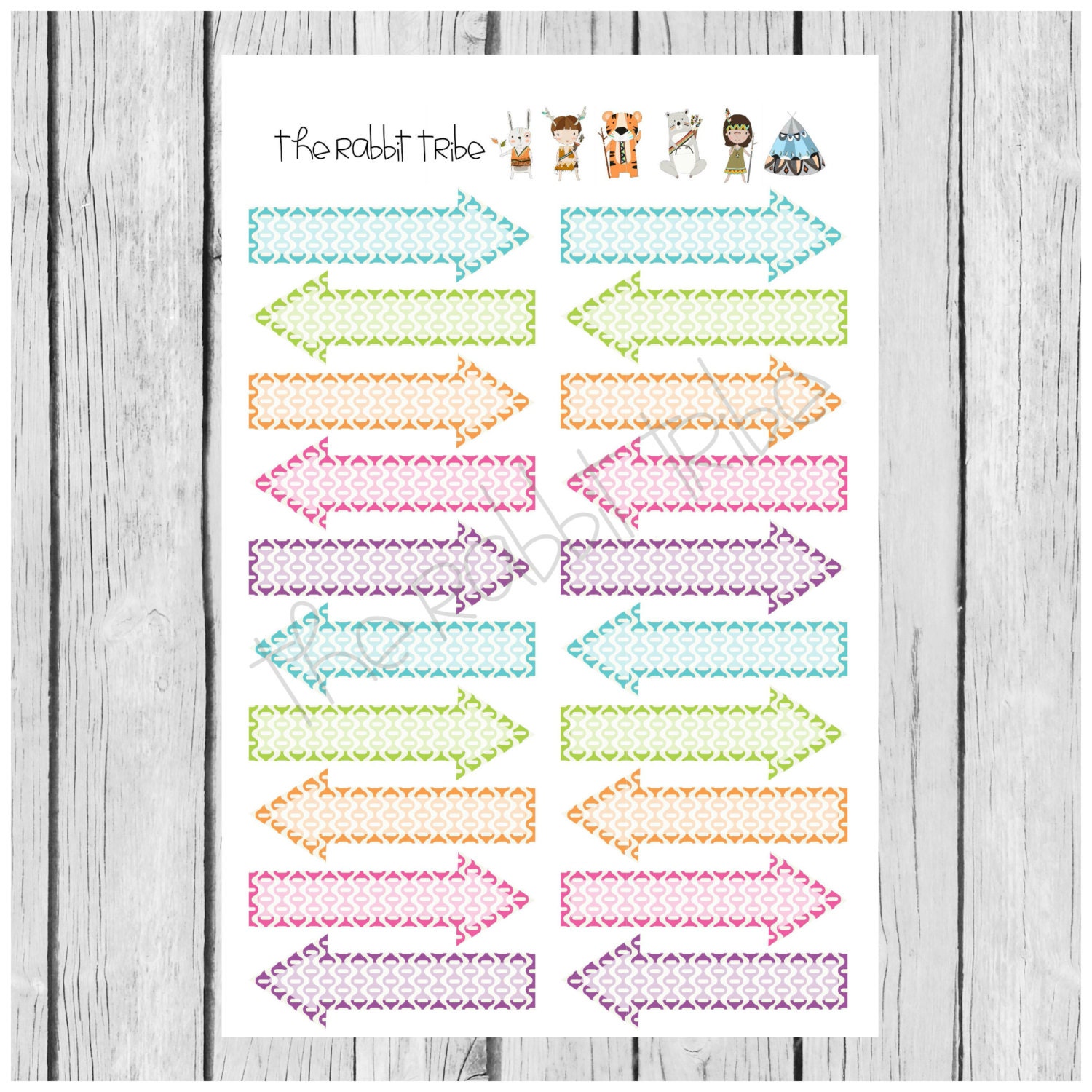 Mini Sticker Sheets Arrow Planner Stickers | Etsy