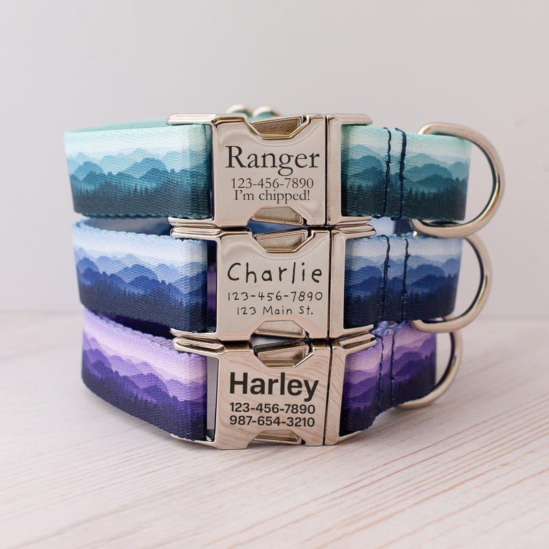 Purple Tree Dog Collar - Etsy