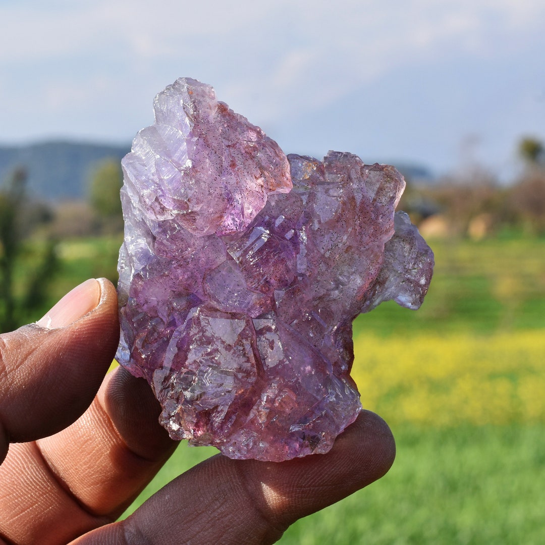 HIMALAYAN Violet Ice NIRVANA QUARTZ Lemurian Scalar Seed Amethyst Smoky ...