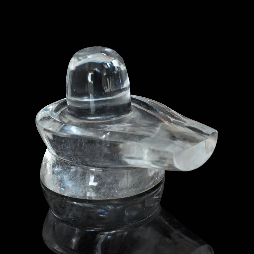 Himalayan QUARTZ SHIVA LINGAM Linga. Hand Carved Water Clear Lemurian ...