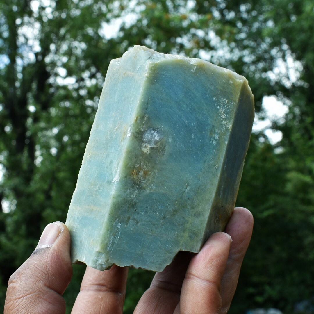 AQUAMARINE HELIODOR Beryl Crystal HIMALAYAN Nirvana Fire and Ice Etched ...