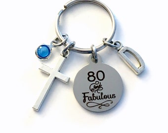 80th Birthday Keychain - Etsy