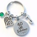 40th Birthday Gifts for Women Keychain, Forty and Fabulous Key Chain ...