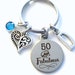 50th Birthday Gift for Women Keychain, 50 and Fabulous Key Chain, Her ...