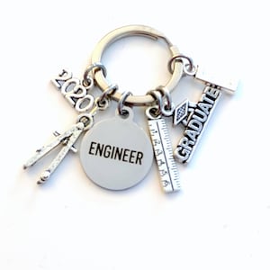 Graduation Gift for Engineer Keychain / 2025 Engineering Key Chain ...
